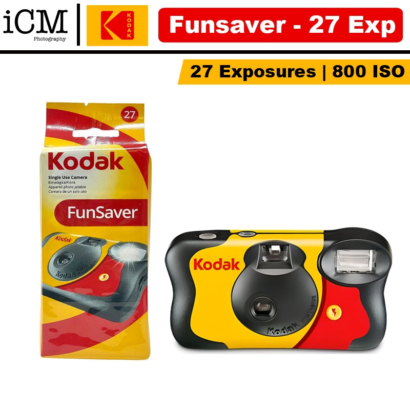 Kodak Funsaver Single Use Disposable 35mm Film Camera - 27 Exposures ...